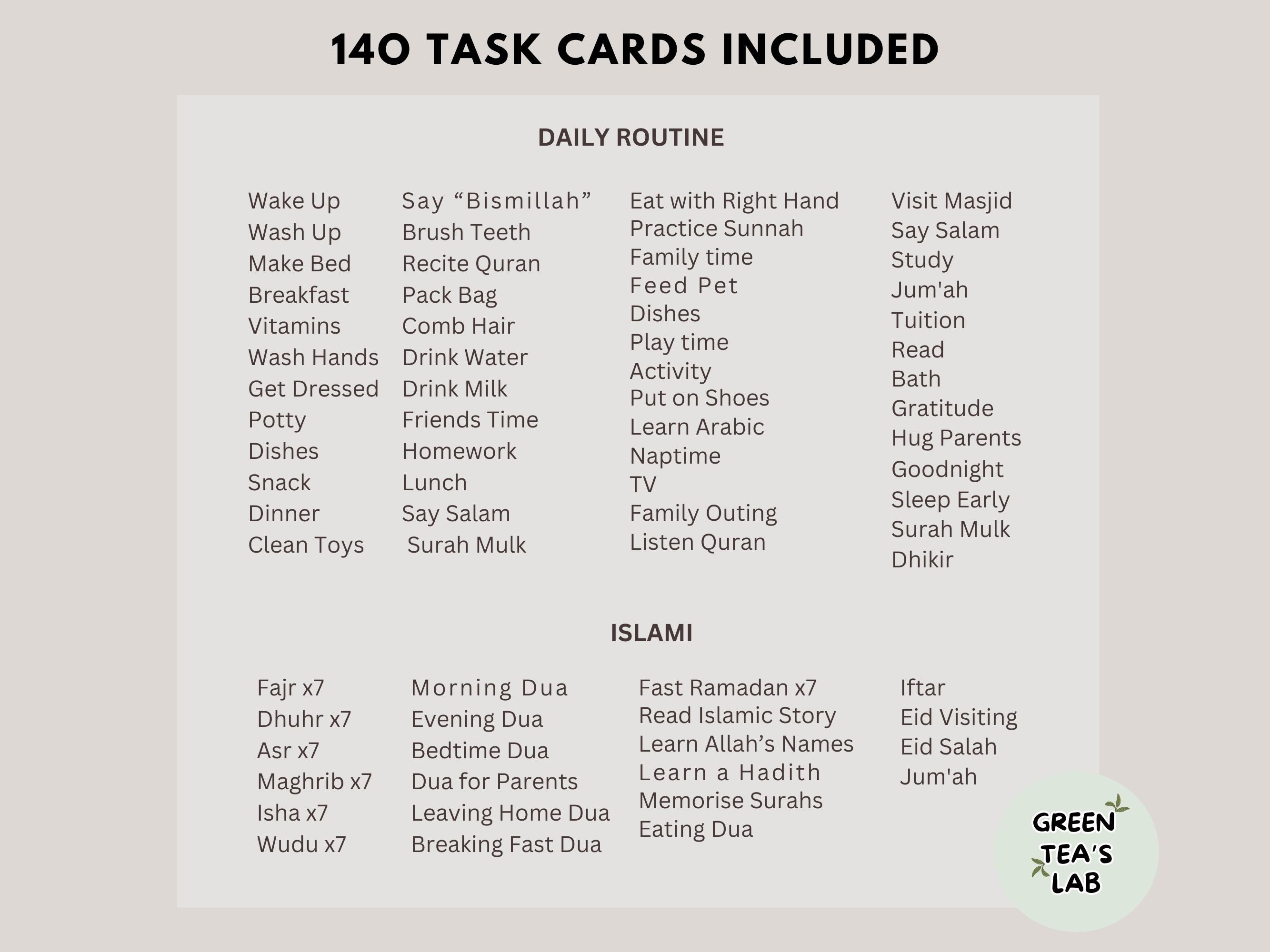 Editable Islamic Schedule Daily Weekly Routine Chore Chart Printable ...