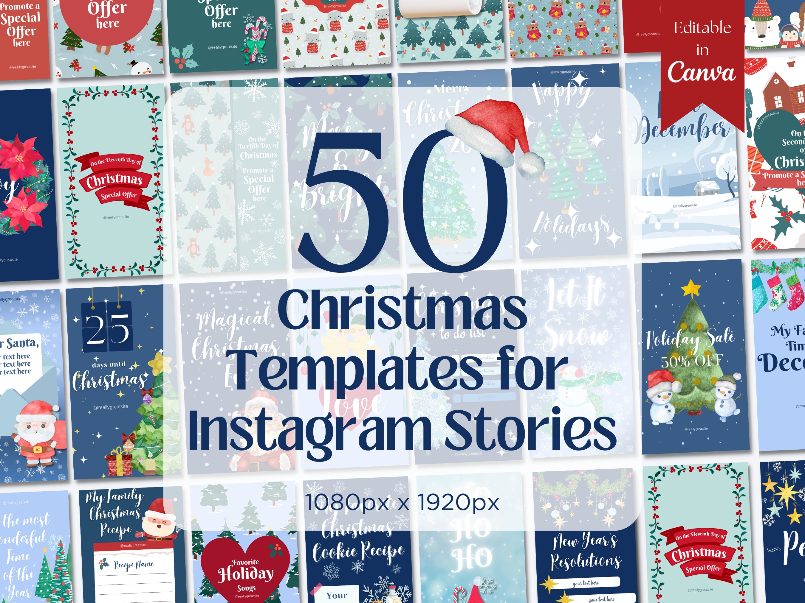 100 Christmas Instagram Templates Bundle, Instagram Posts, Insta ...