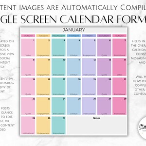 Social Media Content Calendar and Planner, Google Sheets Spreadsheet ...