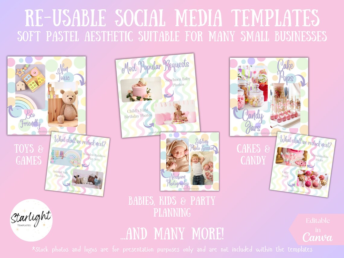 100 Colorful Instagram Templates, Instagram Pastel Rainbow, Social ...