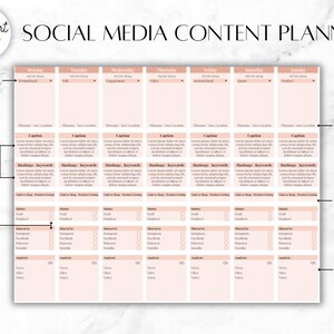 Social Media Content Planner, Google Sheets Social Media Content ...