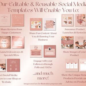 100 Pink Instagram Post Templates, Pink Social Media Templates, IG ...
