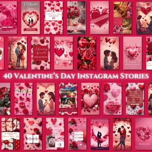 40 Instagram Story Templates, Instagram Valentine's Day Social Media ...