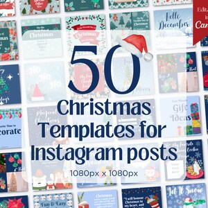 100 Christmas Instagram Templates Bundle, Instagram Posts, Insta ...