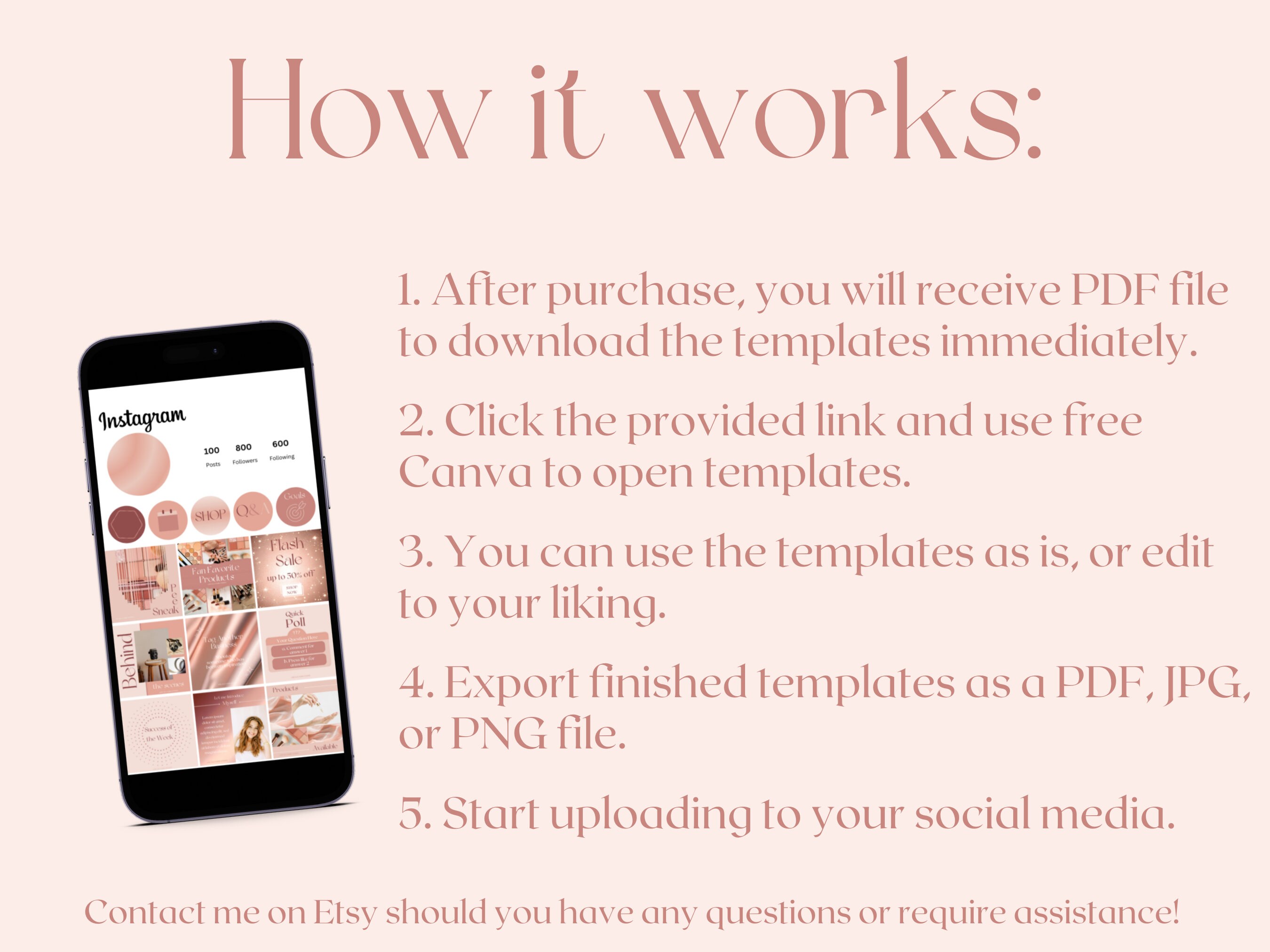 130 Pink Instagram Story Template Bundle Insta Highlight Covers Rose ...