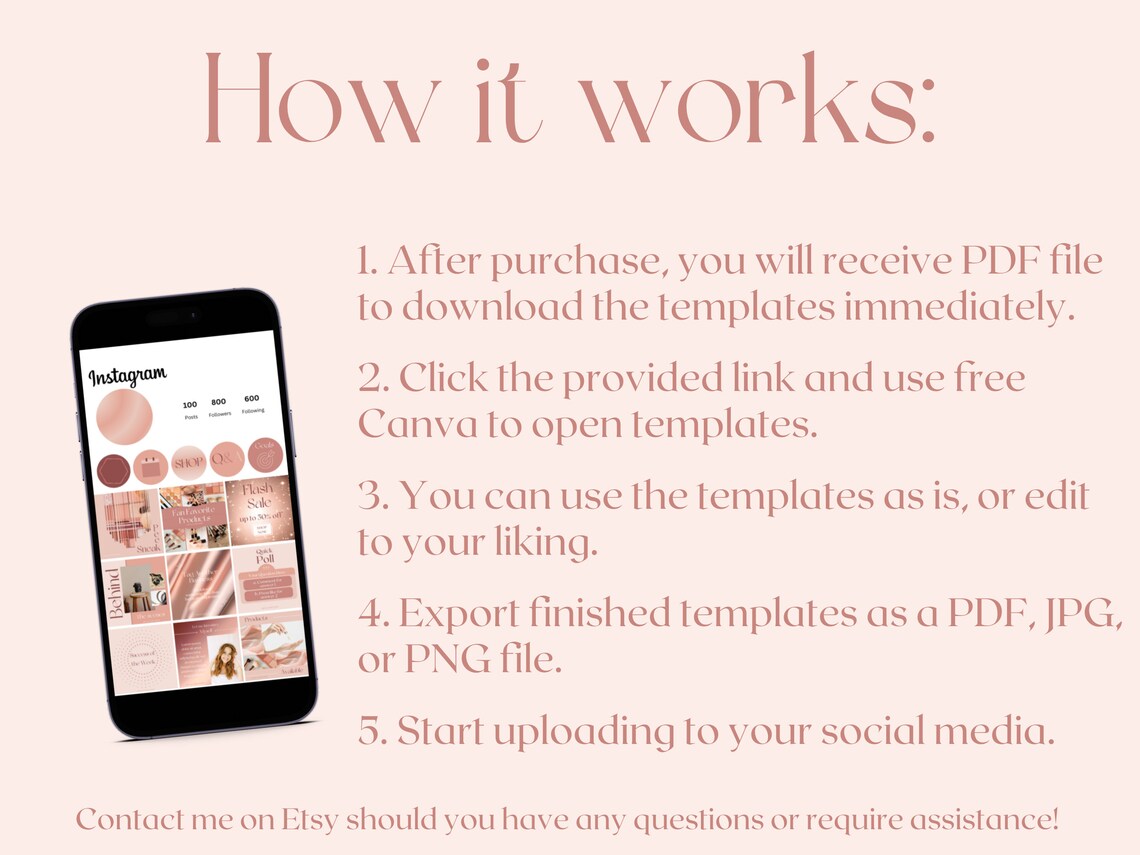 100 Pink Instagram Post Templates, Pink Social Media Templates, IG ...