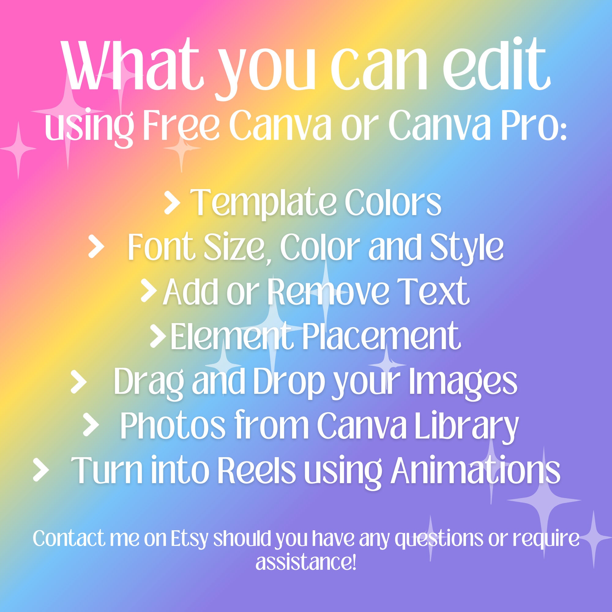 100 Bright Rainbow Instagram Portrait Post Templates, Canva Templates ...