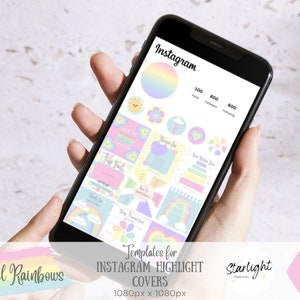 30 Pastel Rainbow Instagram Highlight Covers, Pastel Instagram Story ...