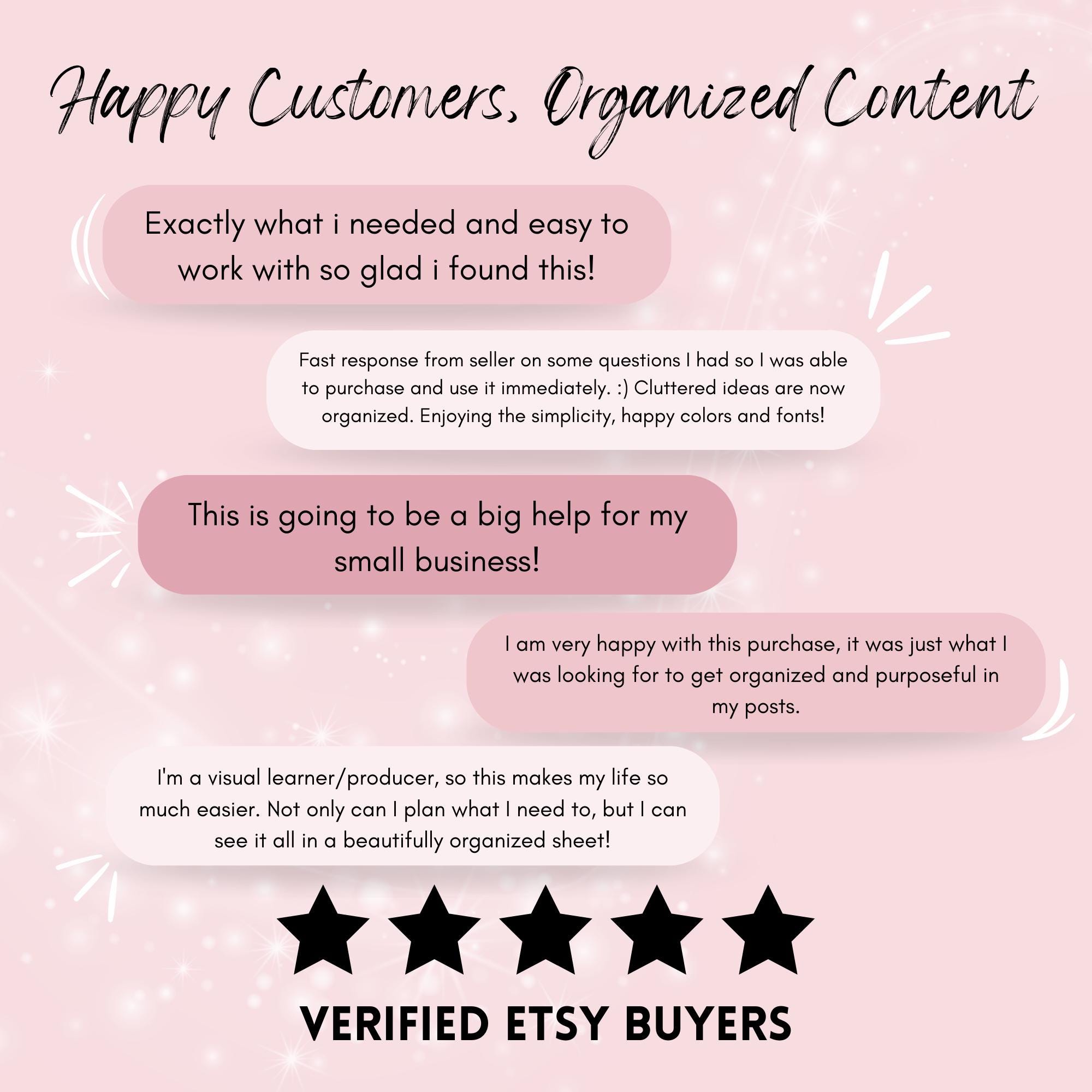 Full Year Social Media Content Calendar and Planner, Google Sheets ...