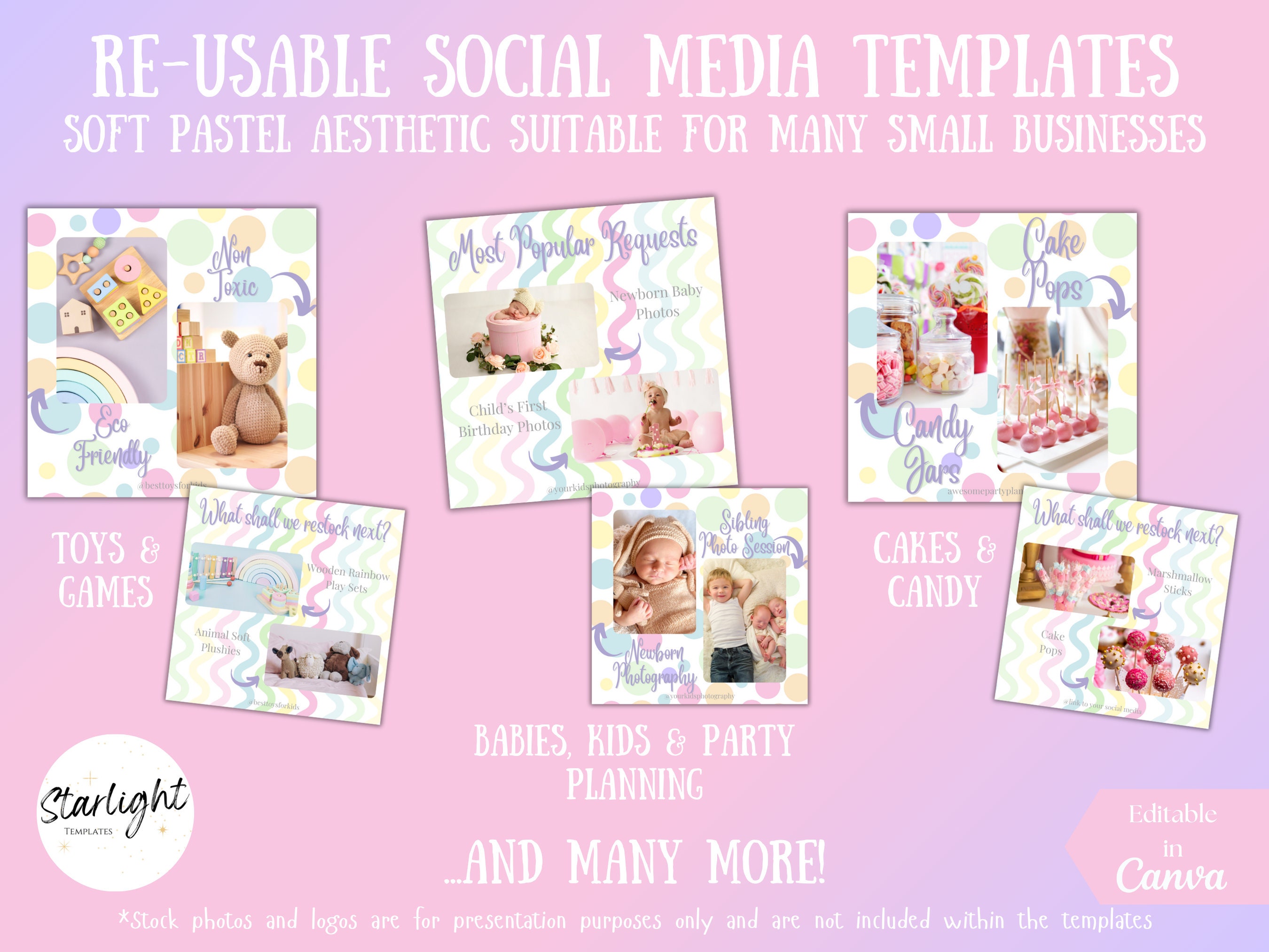 Pastel Rainbow Instagram Templates, Instagram Rainbow Posts, Social ...