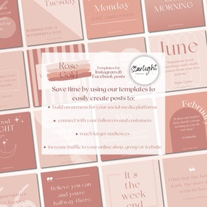 100 Pink Instagram Post Templates, Pink Social Media Templates, IG ...