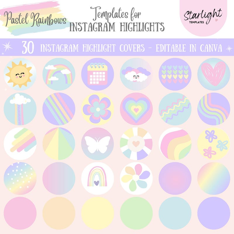 Pastel Instagram Template - Etsy