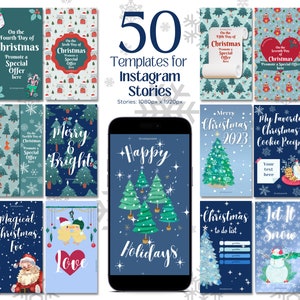 100 Christmas Instagram Templates Bundle, Instagram Posts, Insta ...