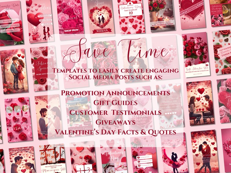 40 Instagram Story Templates, Instagram Valentine's Day Social Media ...