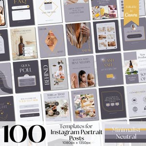 Grey Minimalist Design Instagram Post Templates, Small Business ...