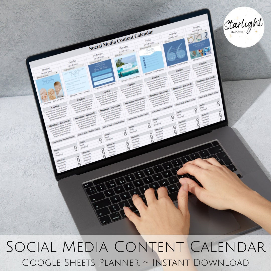 Social Media Content Planner, Google Sheets Template, Social Media ... Social Media Content Planner, Google Sheets Template, Social Media ...