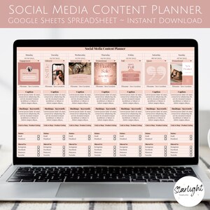 Social Media Content Planner Google Sheets Template Social Media ...