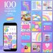 100 Bright Rainbow Instagram Templates, Colorful Instagram Posts, Cute ...