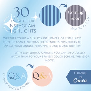 330 Blue Instagram Templates Bundle | Editable Social Media Posts ...