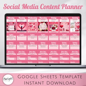 Social Media Content Planner Google Sheets Template Social Media ...