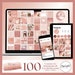 100 Pink Instagram Post Templates, Pink Social Media Templates, IG ...