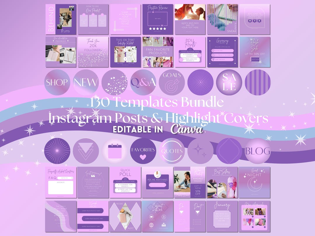 130 Violet Purple Social Media Templates, Purple Instagram Post ...