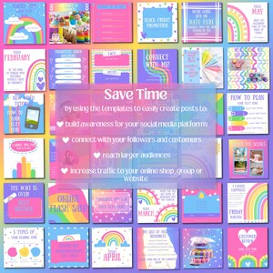 100 Bright Rainbow Instagram Templates, Colorful Instagram Posts, Cute ...