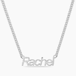 5mm Thick Custom Name Necklace 925 Silver Personalized Name Necklace ...
