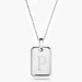 Square Dog Tag Sterling Silver Personalized Initial 14k Gold Over ...