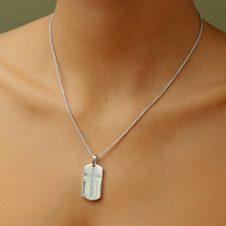 Dog Tag | Cross Pendant | Women Dog Tag | Men Dog Tag | Gold Pendant ...