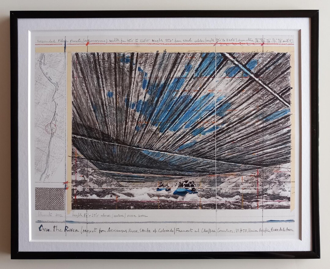 Christo & Jeanne-claude – Over the River – Offset Lithograph, Framed - Etsy