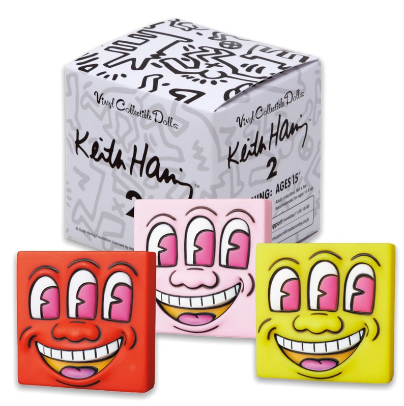 Keith Haring Original Figure Three Eyed Smiling Face From Medicom Toy ...