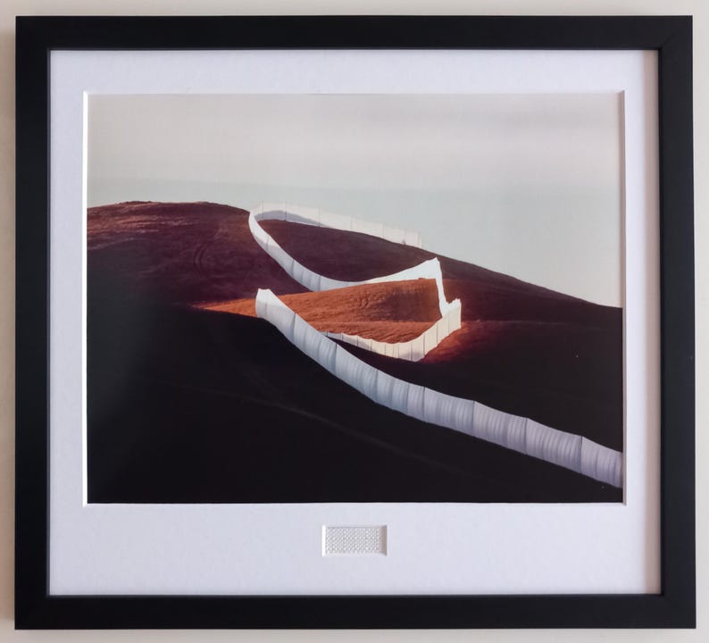 Christo & Jeanne-claude - Running Fence – Lithograph, Framed With ...