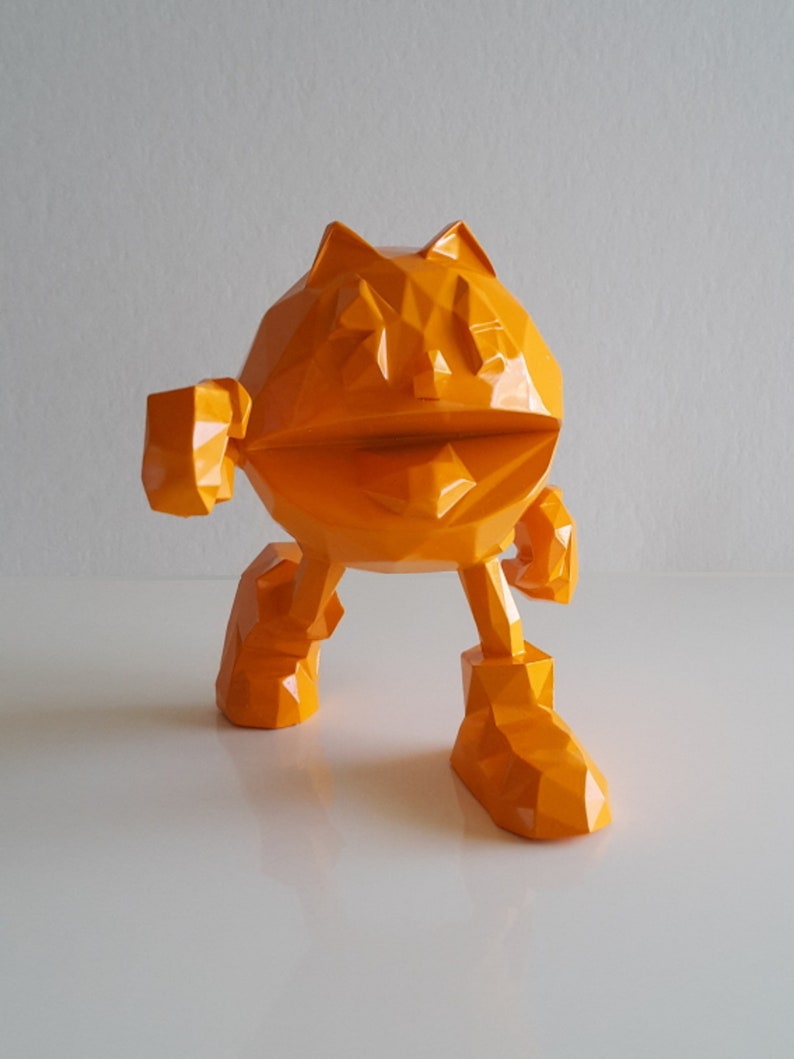 Richard Orlinski - Sculpture Pac-man Orange - Etsy