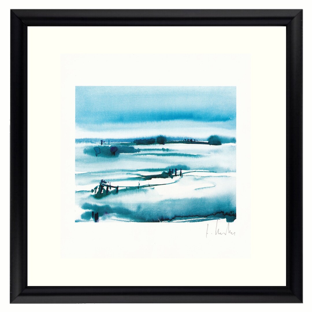 Jürgen Hardtke – Winter Landscape - Original Offset Lithography ...
