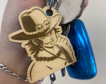 One Piece Portgas D. Ace Keychain - Etsy