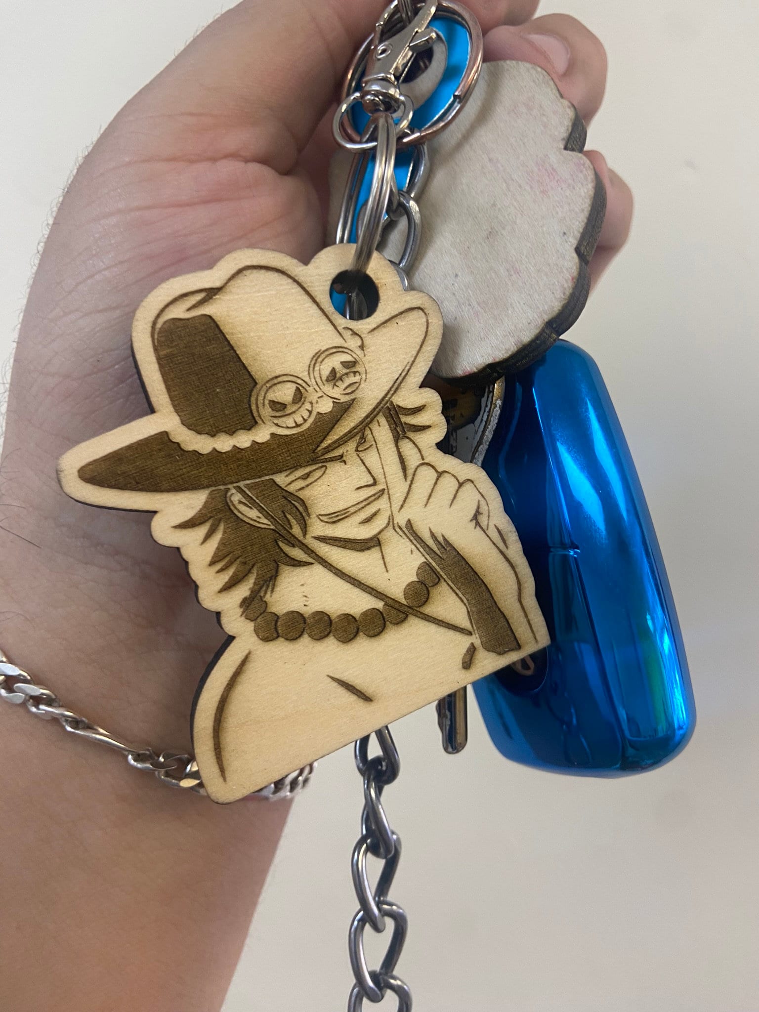One Piece Ace Keychain - Etsy