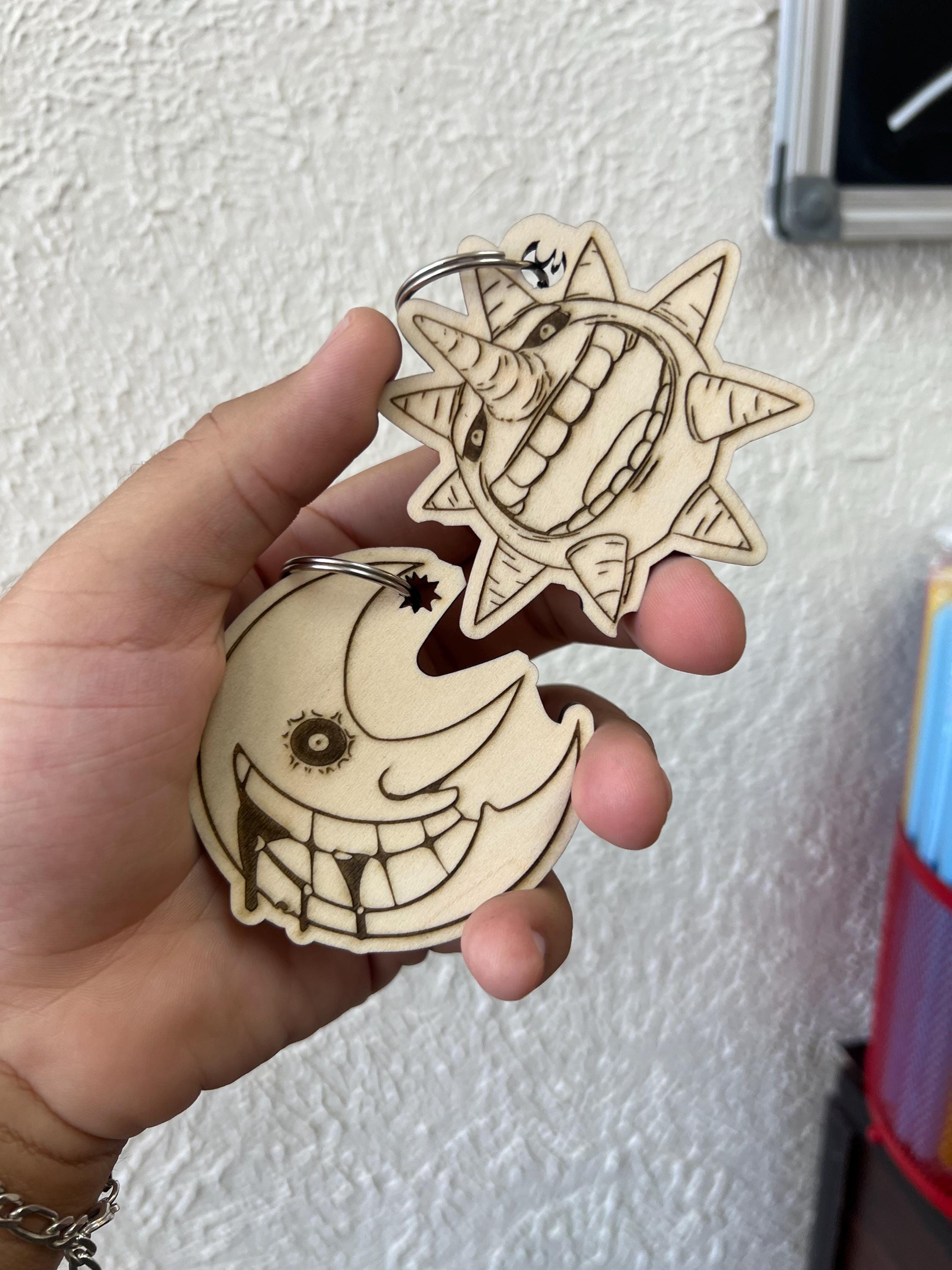 Soul Eater Sun and Moon Keychain 2 Keychains, Sharable Keychains - Etsy