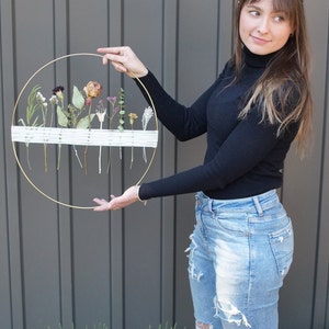 Wildflower Minimalist Boho Wreath Dried Flower Decor Eucalyptus Modern ...