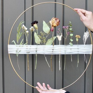 Wildflower Minimalist Boho Wreath Dried Flower Decor Eucalyptus Modern ...