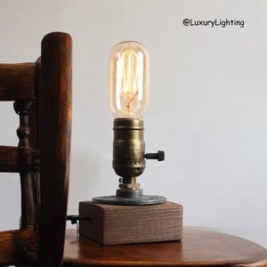 Edison Steampunk Lamp | Table Lamp | Desk Lamp| Rustic Home Decor ...