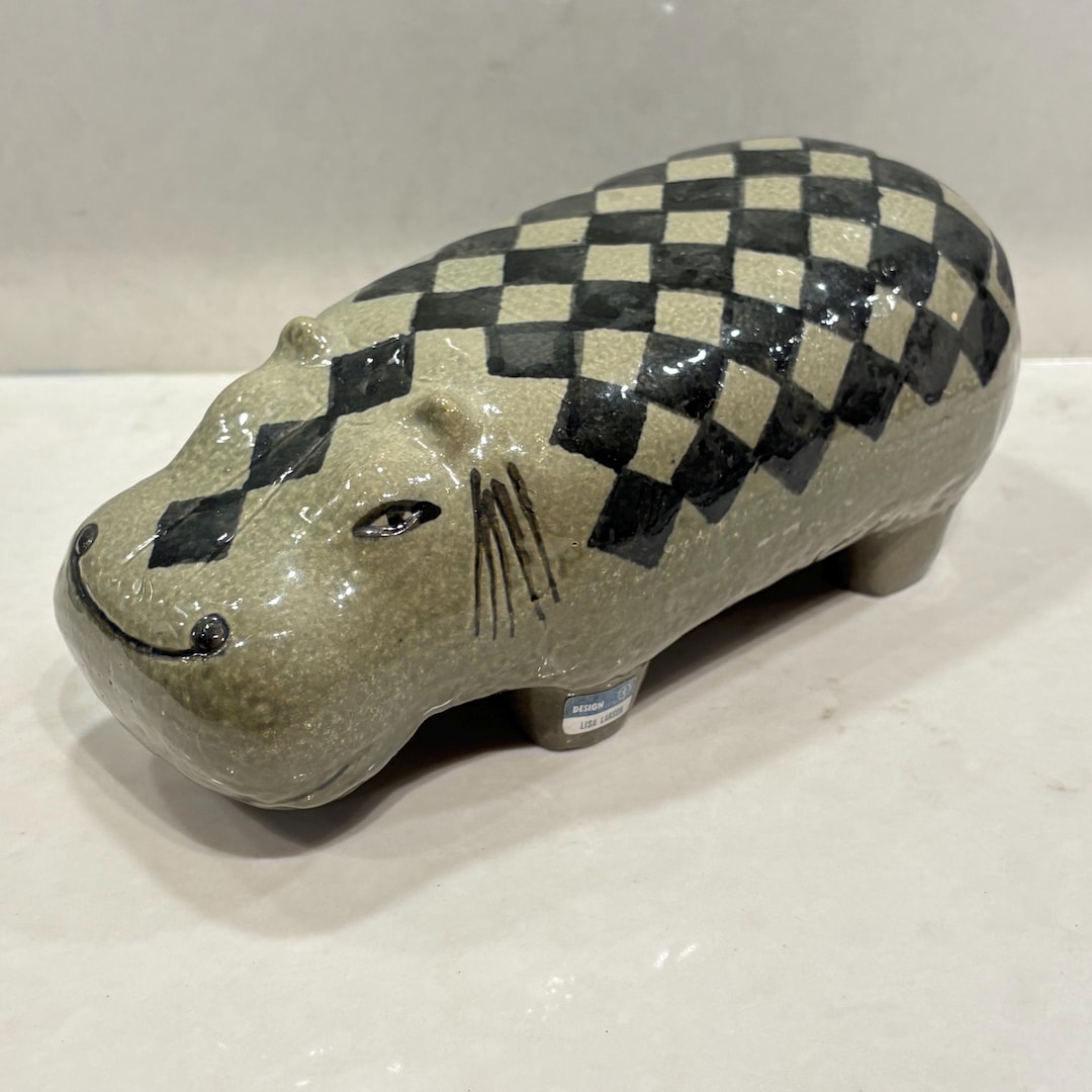 Vintage Lisa Larson Large Zoo Hippo – Gustavsberg Sweden, Stoneware ...