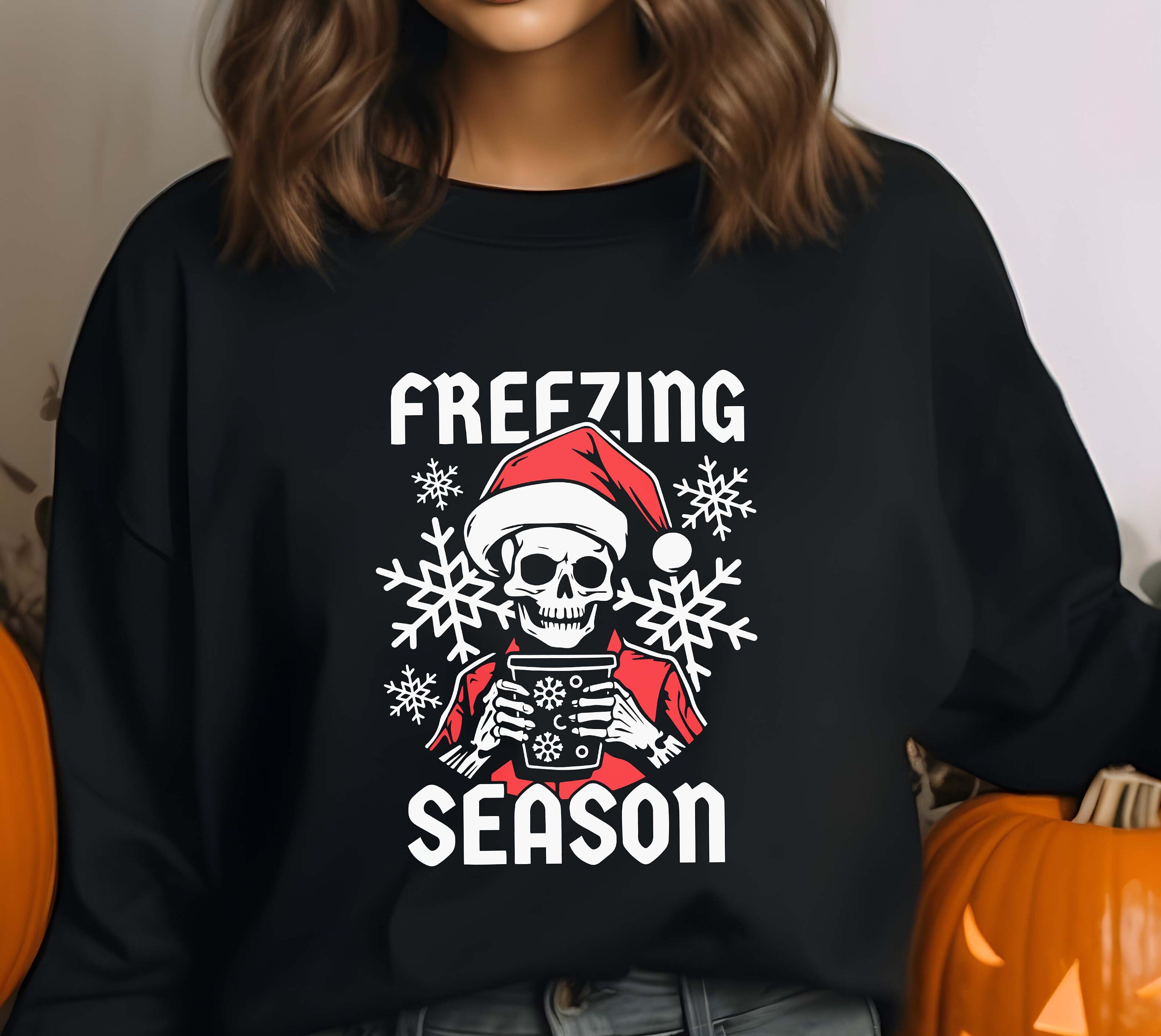Freezing Season Skull Christmas PNG Freezing Season Svg - Etsy