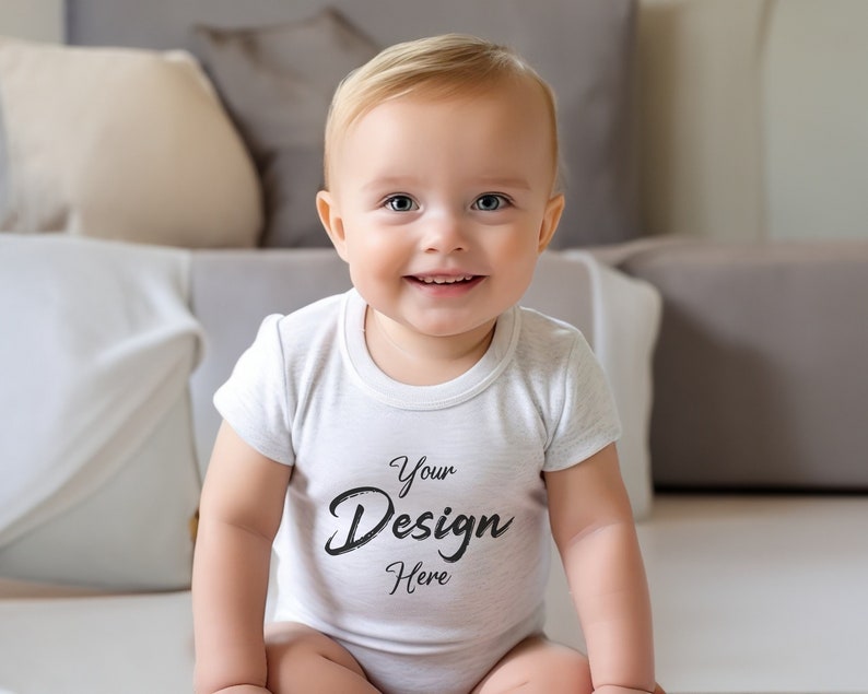 Baby Bodysuit Mockup, Bodysuit Mockup, Bella Canvas 100B Mockup, Baby Mockups, Onesie Mockup ...