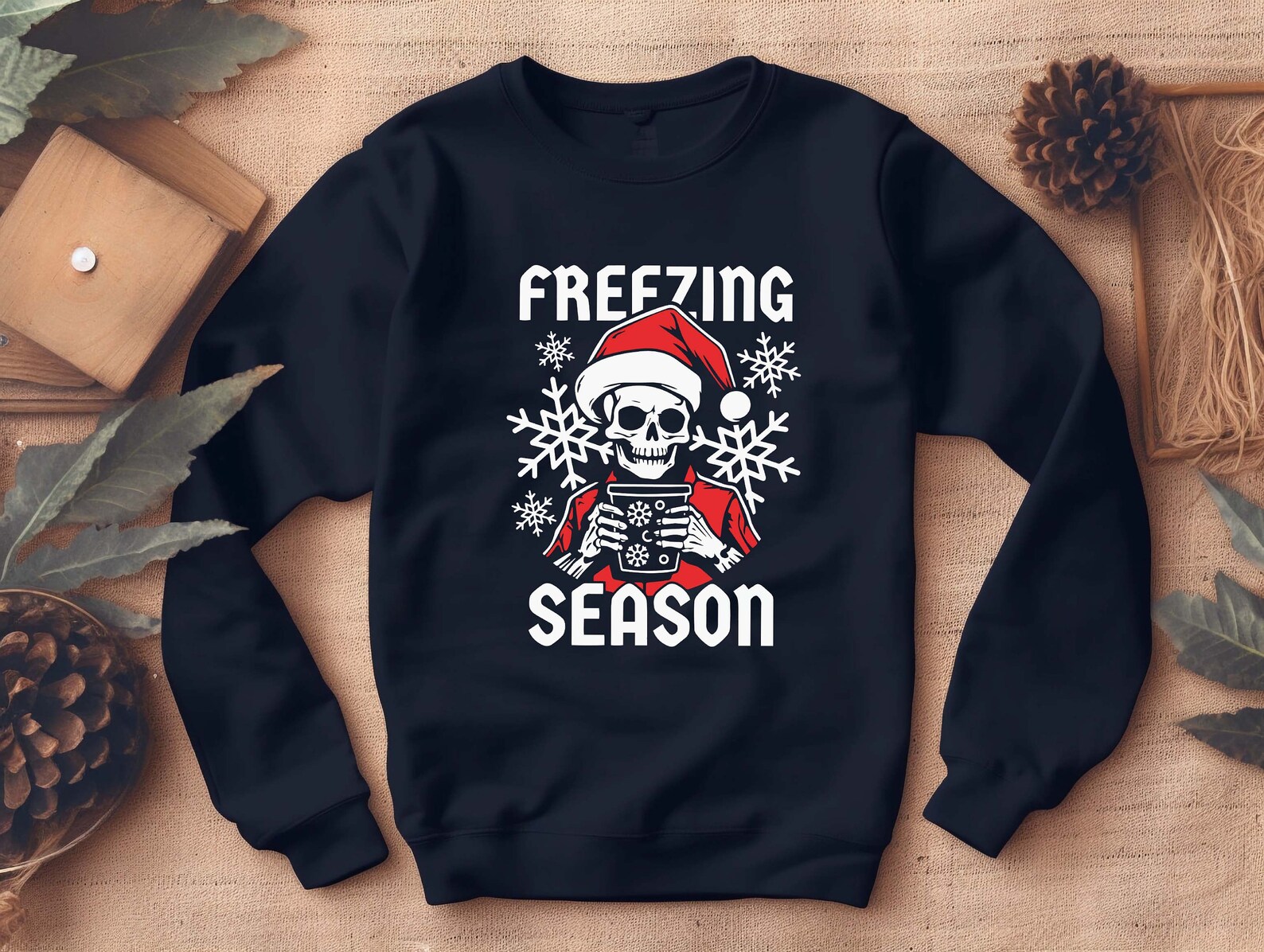 Freezing Season Skull Christmas PNG Freezing Season Svg - Etsy