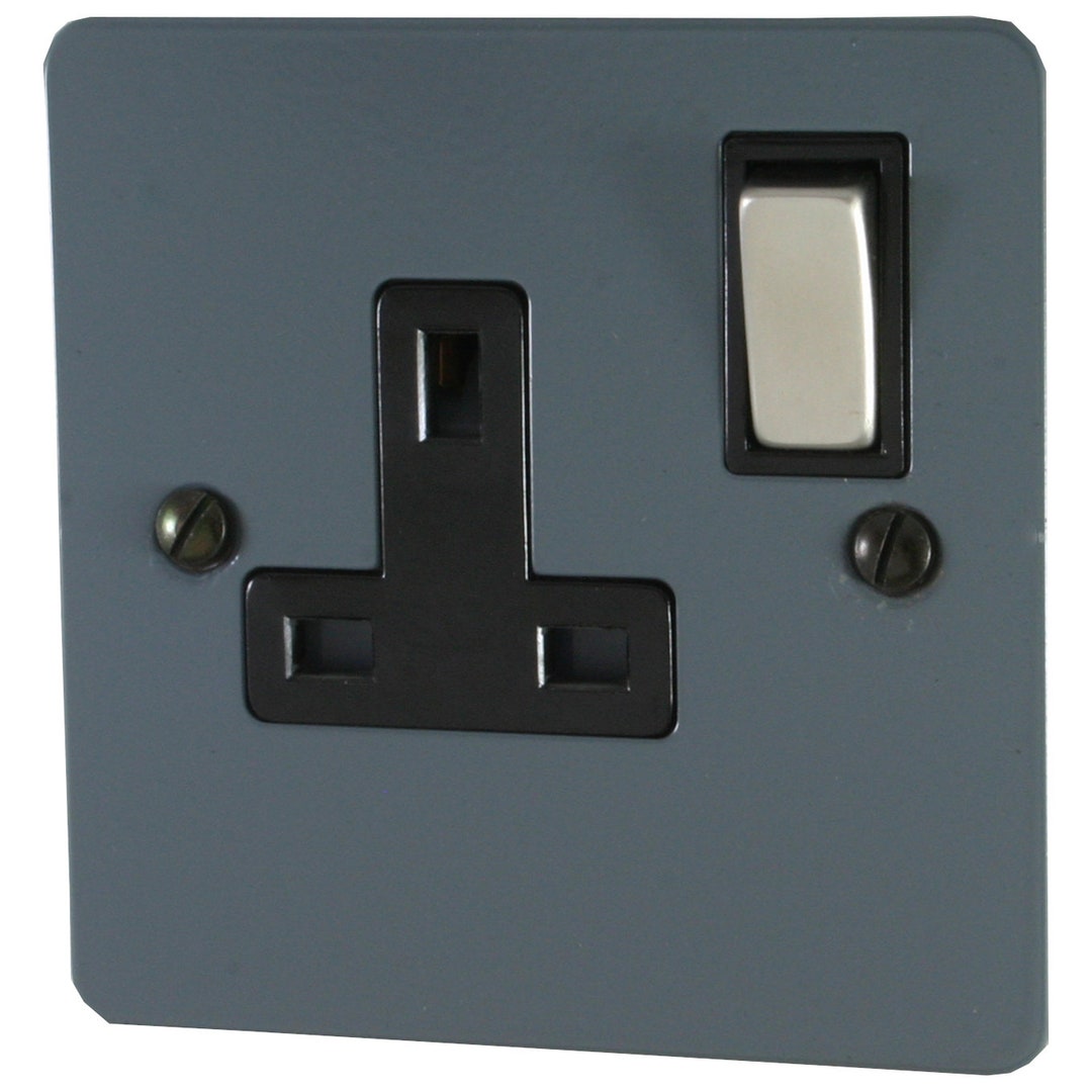 Flat Dark Grey Single Socket black Insert/metal Switch - Etsy