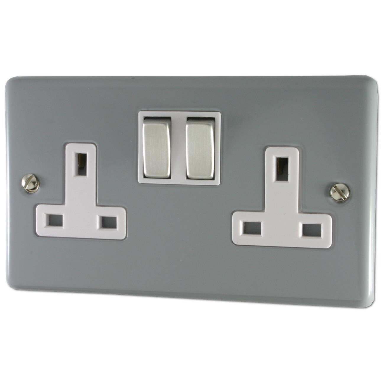 Contour Light Grey Double Socket - Etsy
