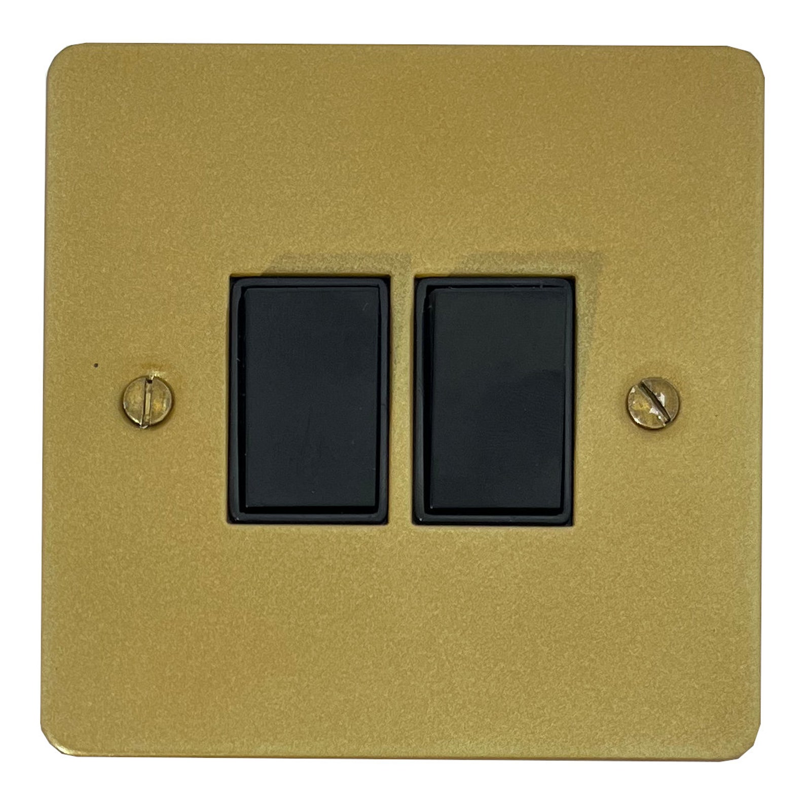 Flat Gold Light Switch 2 Gang - Etsy