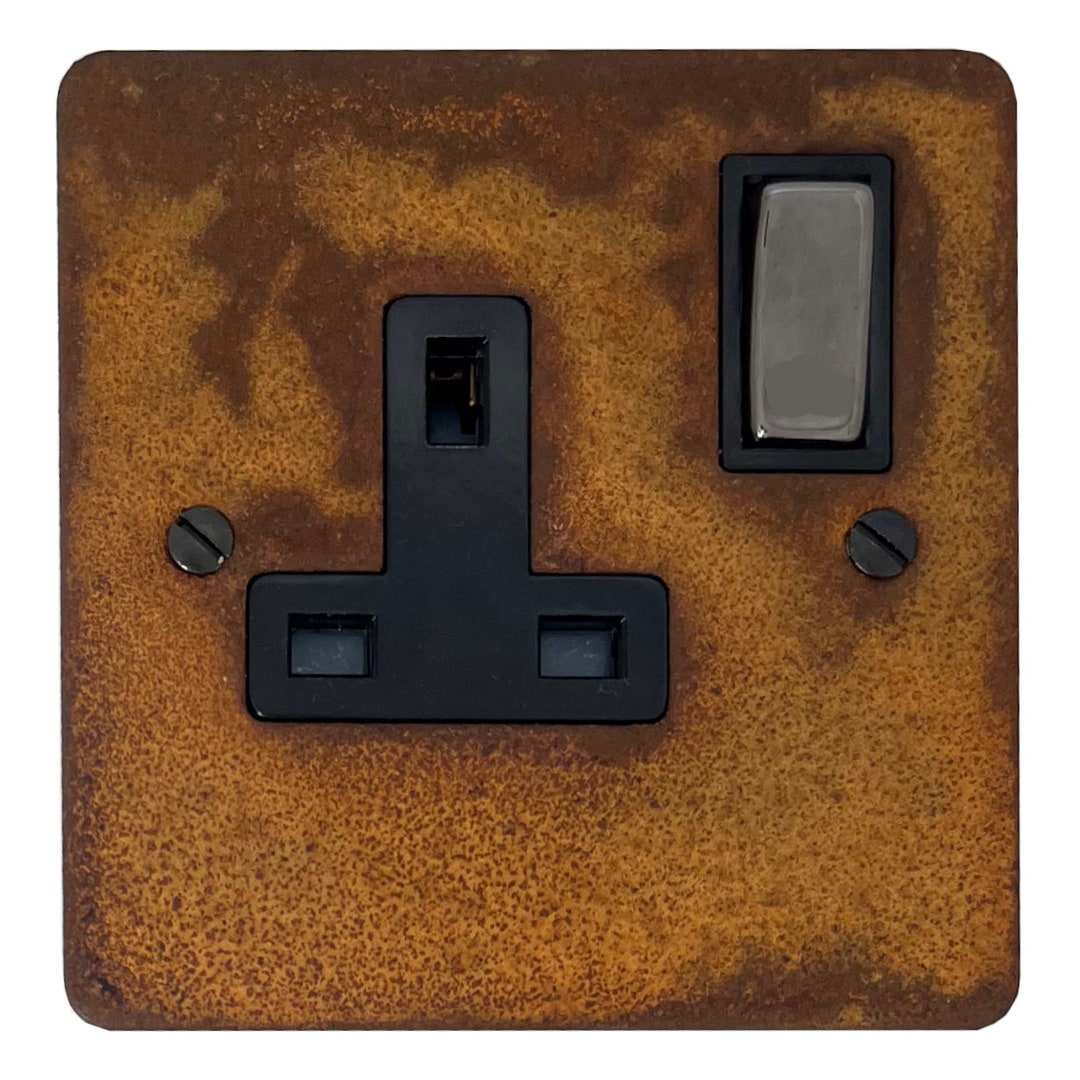 Flat Rust Single Socket metal Switch - Etsy