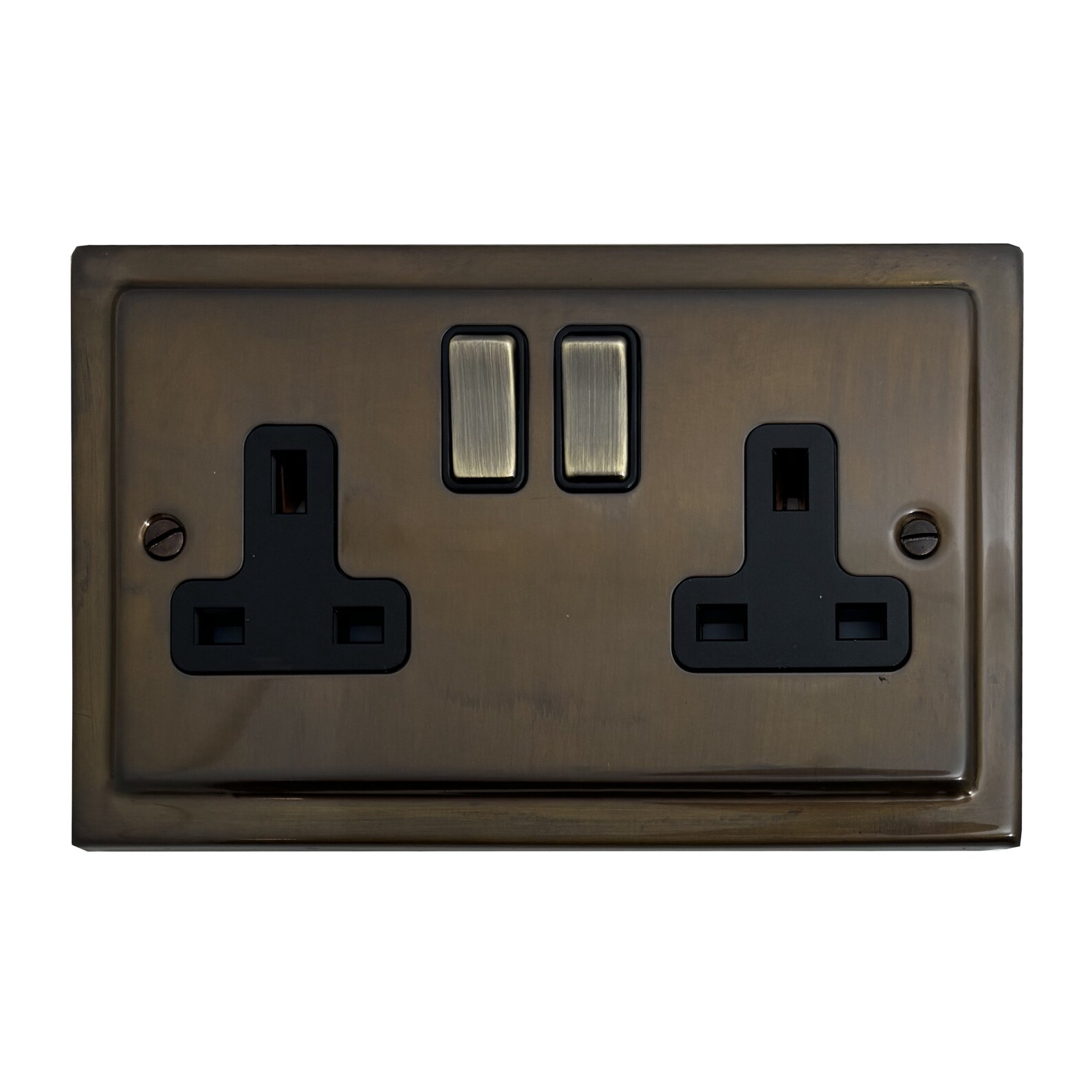 Victorian Medium Bronze Double Socket (black Insert/antique Brass ...